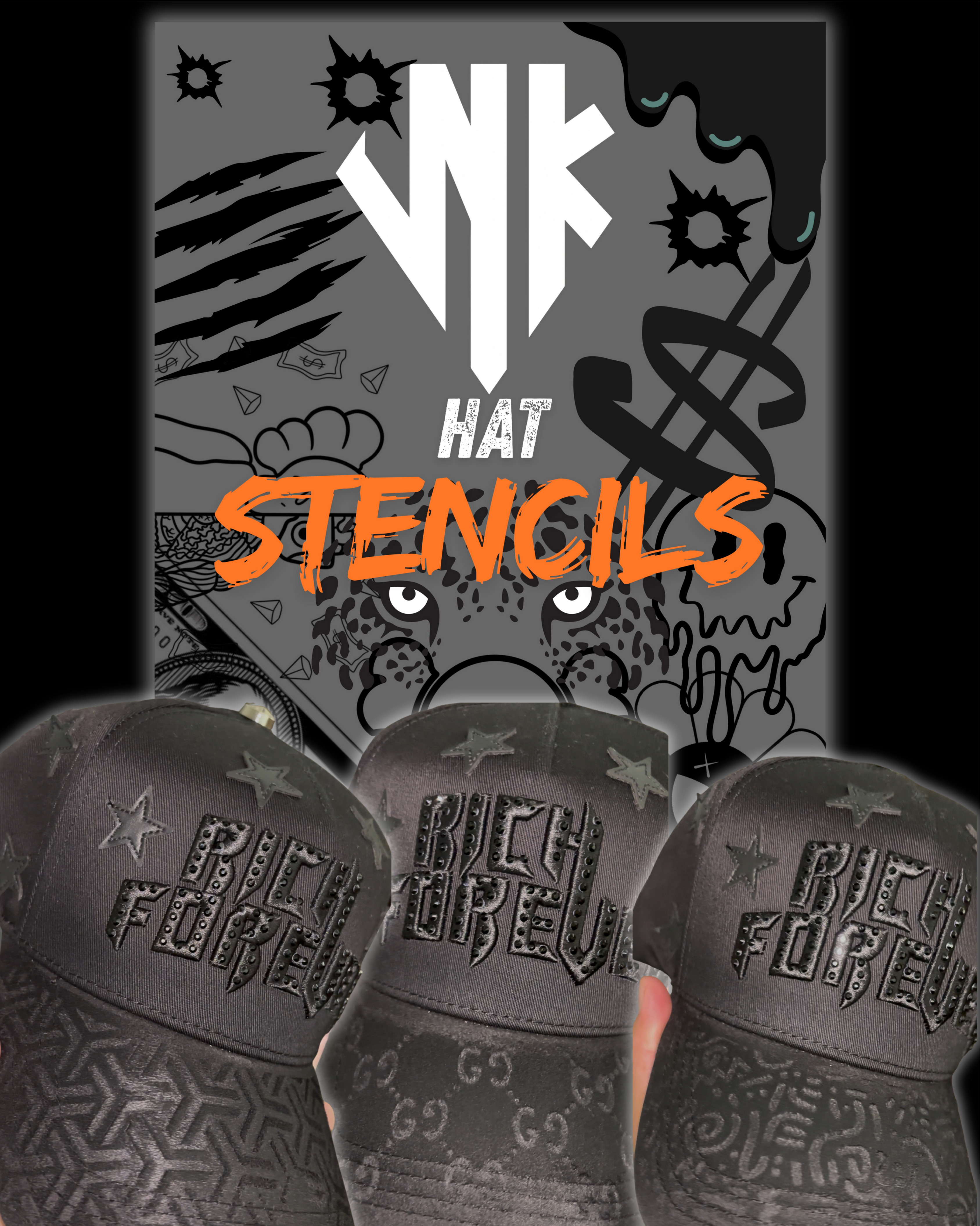 Hat Stencils – UNIK Exclusive Hat Cleaner